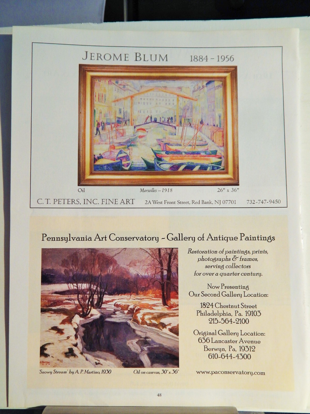 JEROME BLUM / EVERETT SPRUCE ART PIECES ORIG VTG 2005-2 ADVERTISEMENT ...
