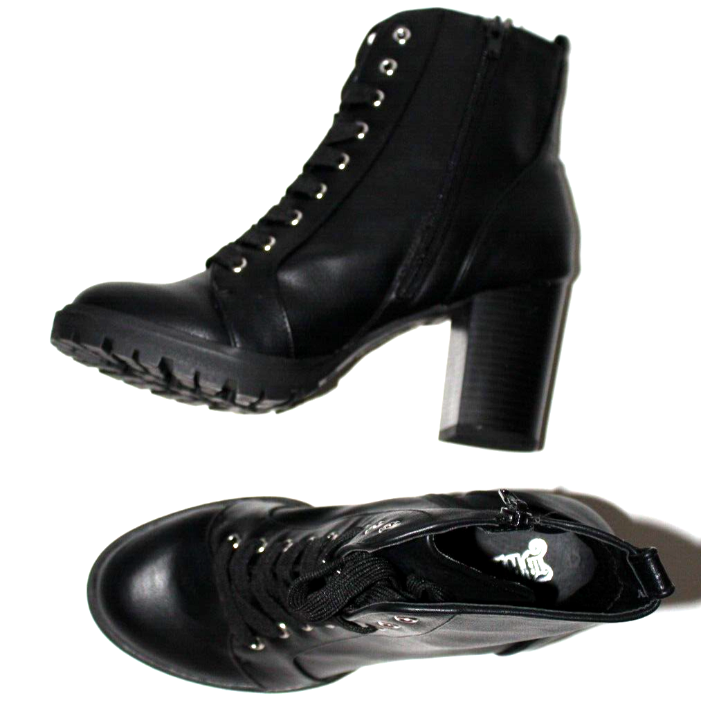 Brash Women's Sandrene Black Combat Mid-Calf Lace-Up Boots #177838 Size ...