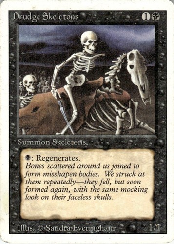 1994 Magic The Gathering Revised Edition Drudge Skeletons #107 Light ...