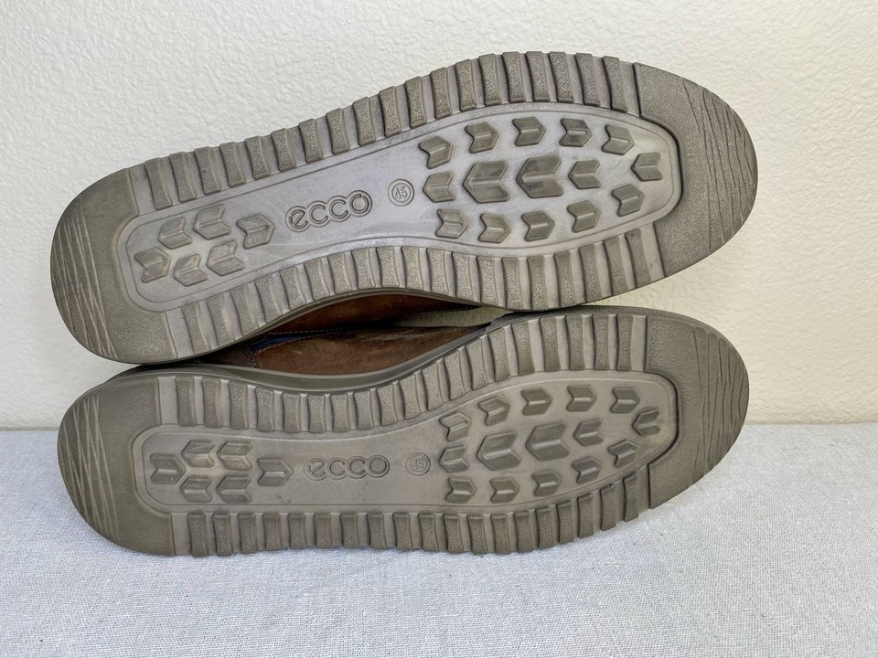 Ecco Mens Fraser Casual Shoe Size 45 EUTan Brown Leather Low Sneaker ...