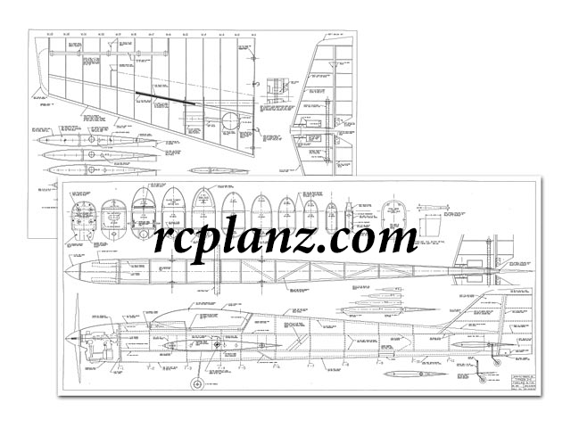 R/C AIRPLANE PLANS & PATTERNS: Typhoon 2+2 78" Wingspan - RC Pattern ...