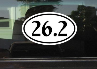 26.2 MARATHON OVAL VINYL DECAL/STICKER | eBay