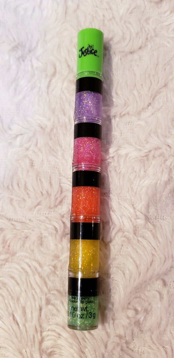 JUSTICE Mixed Berry Flavored Lip Gloss 5 colors 0.10 oz / 3 g NEW ...