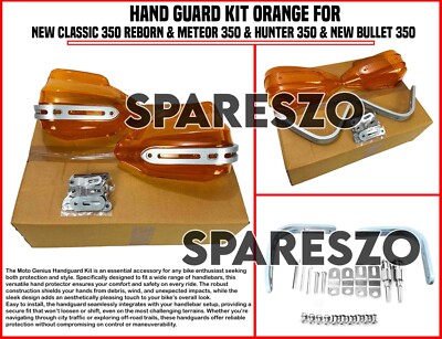 "HAND GUARD KIT, ORANGE" FOR RE NEW CLASSIC/BULLET 350 & METEOR 350 ...