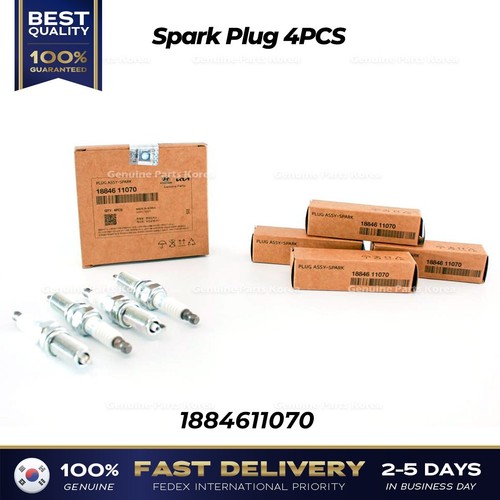⭐Genuine⭐ Spark Plug 4PCS 1884611070 for Hyundai Kia | eBay