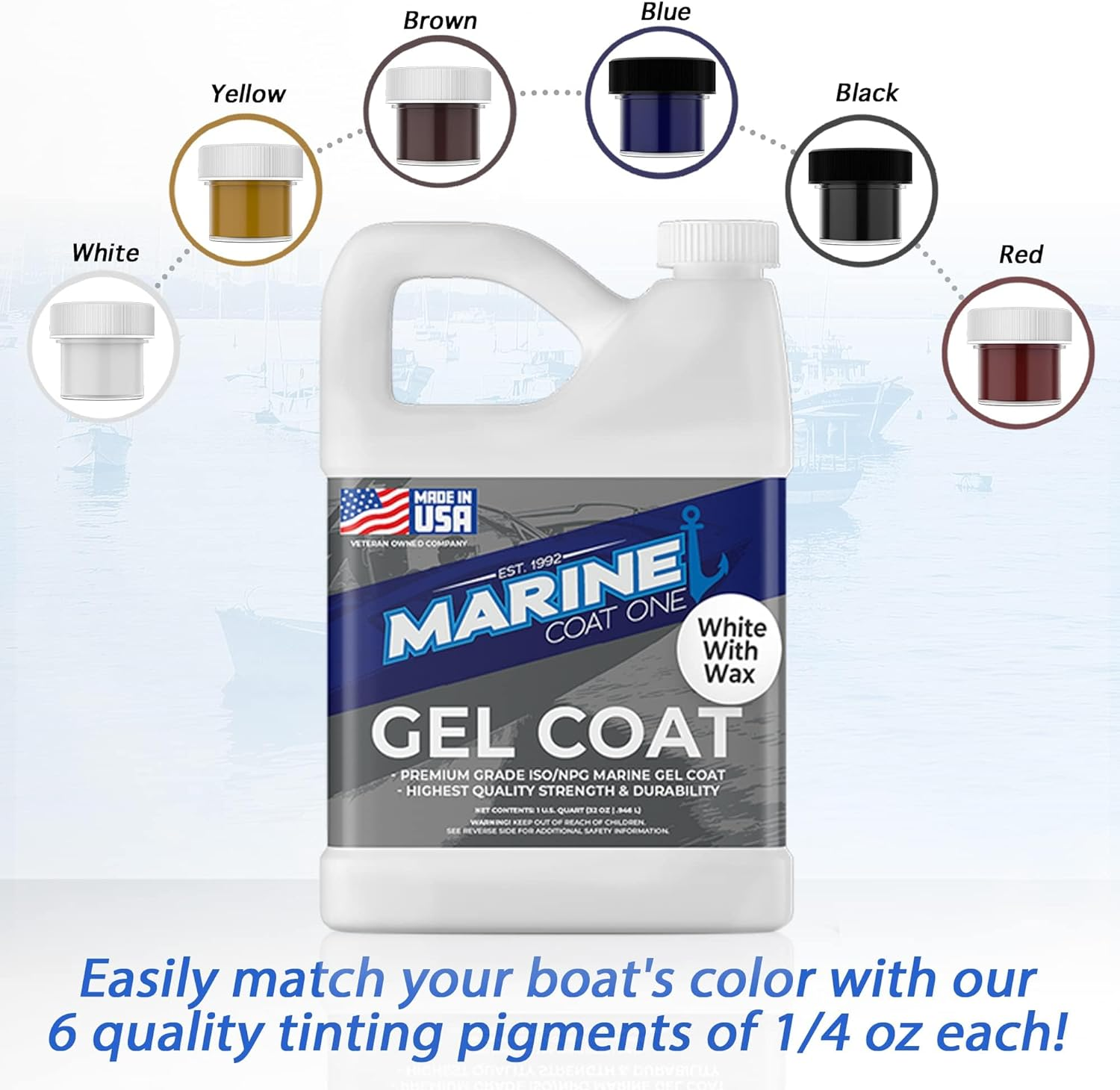 Marine Coat One Iso/Npg Gel Coat White with Wax with MEKP Catalyst for ...
