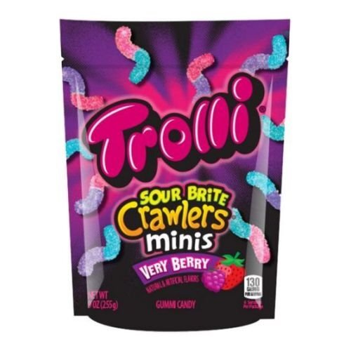 Trolli Minis Sour Brite Crawler Very Berry Gummi Candy, 9 Ounce - 6 ...