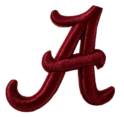 Alabama Crimson Tide Red A patch Bama A Iron on 2.25" tall Alabama ...