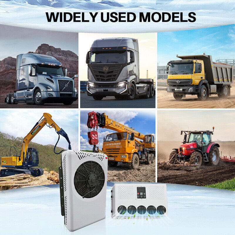 12V Electric Air Conditioner Universal Split A/C Kit For Semi Trucks RV ...