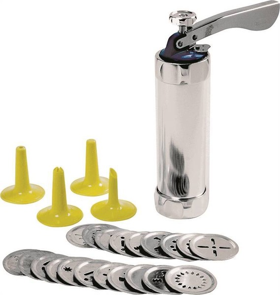 Norpro Cookie/icing Press Gun With 20 Dies and 4 Icing Tips Baking Kit ...