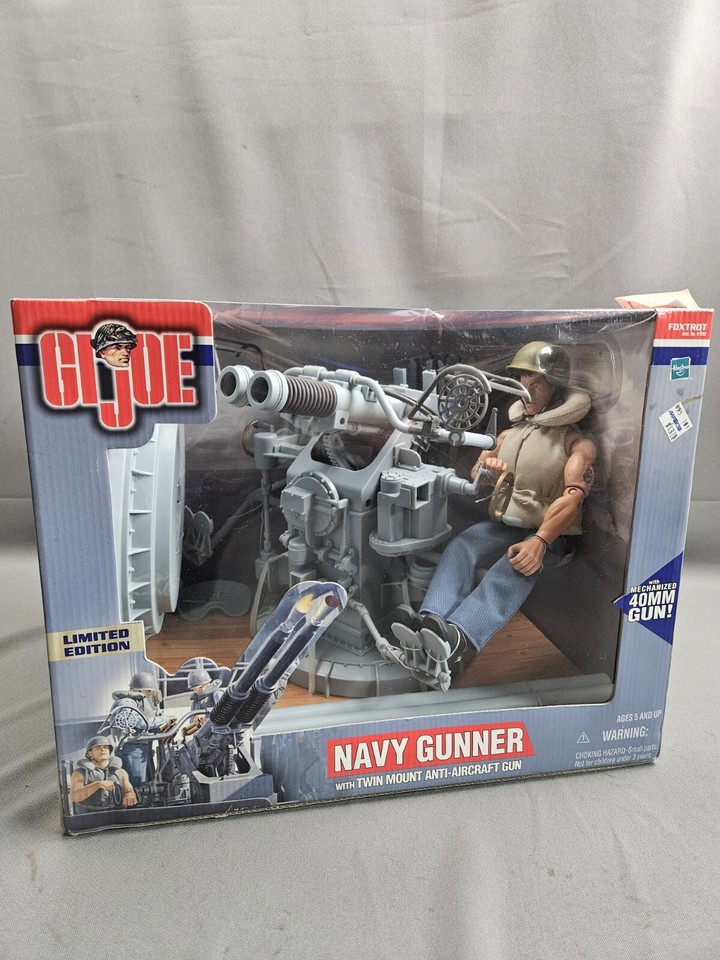 GI Joe Navy Gunner Twin Mount 40mm Anti-Aircraft Gun Limited Edition ...
