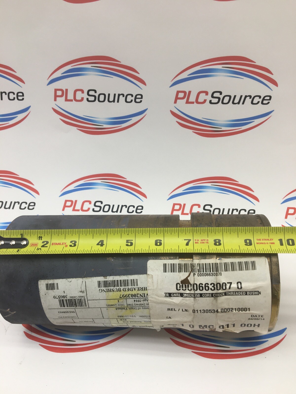 VALMET 3M826350 4-5/16 OD 9-5/8’’L CORE CHUCK THREADED BRASS BUSHING ...