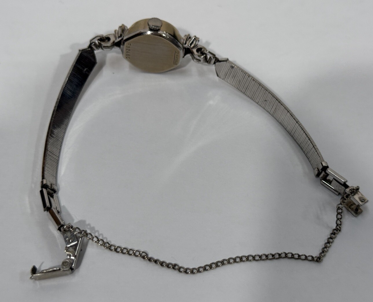 Vintage Lady Elgin 23 14K White Gold Case Ladies Quartz Watch Movement ...