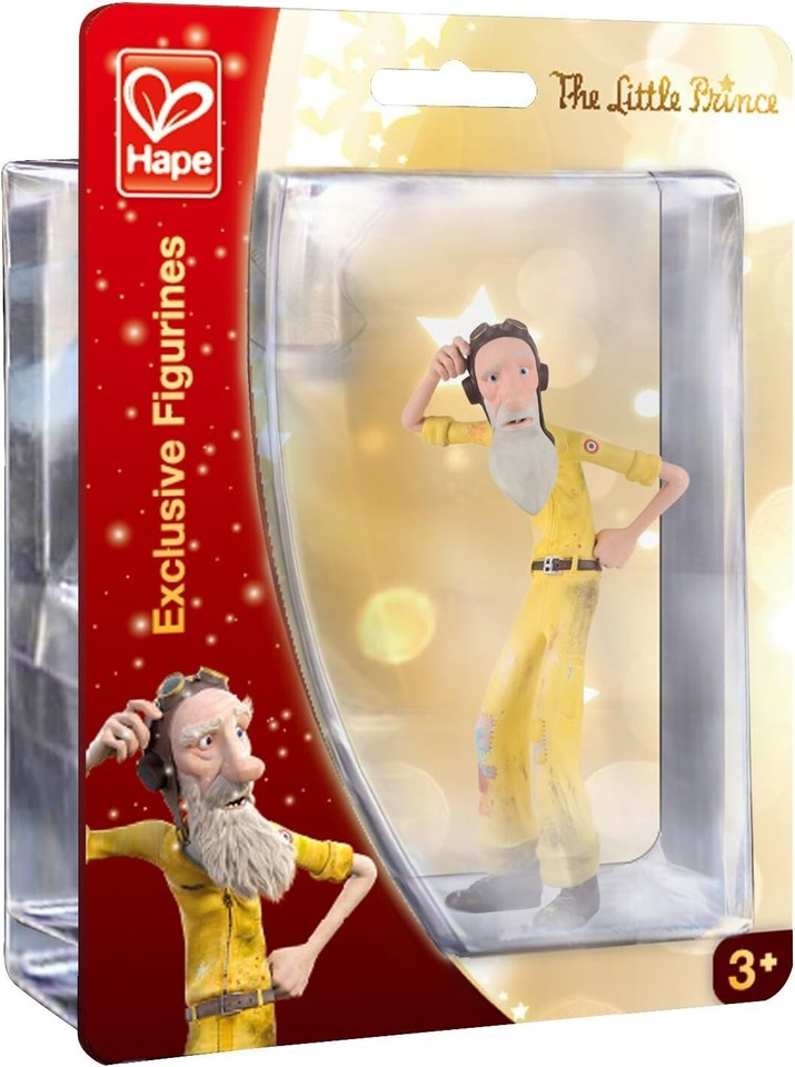 NEW HAPE THE LITTLE PRINCE AVIATOR PILOT ACTION FIGURE TOY SET w/ STAND ...