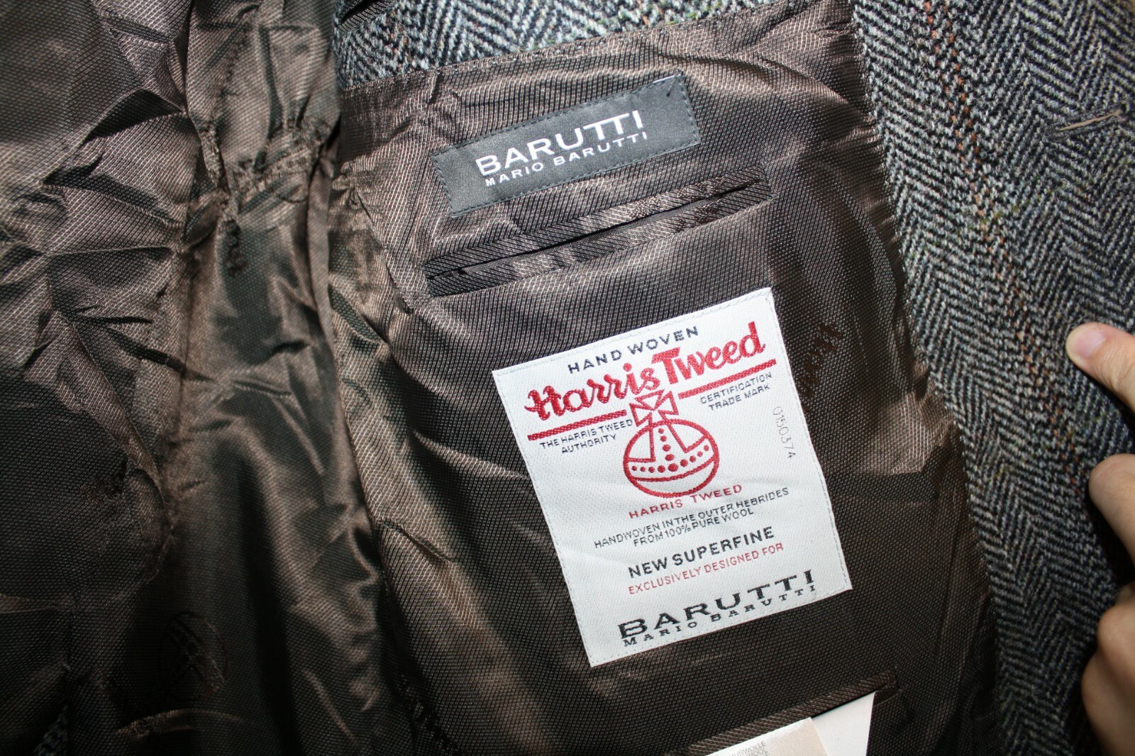 Vintage Harris Tweed Mario Barutti Blazer Grey - Gem