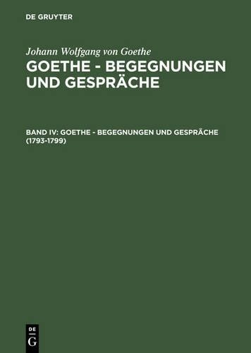 Johann Wolfgang Von Goethe 1793-1799 (Hardback) Goethe 9783110081053| eBay