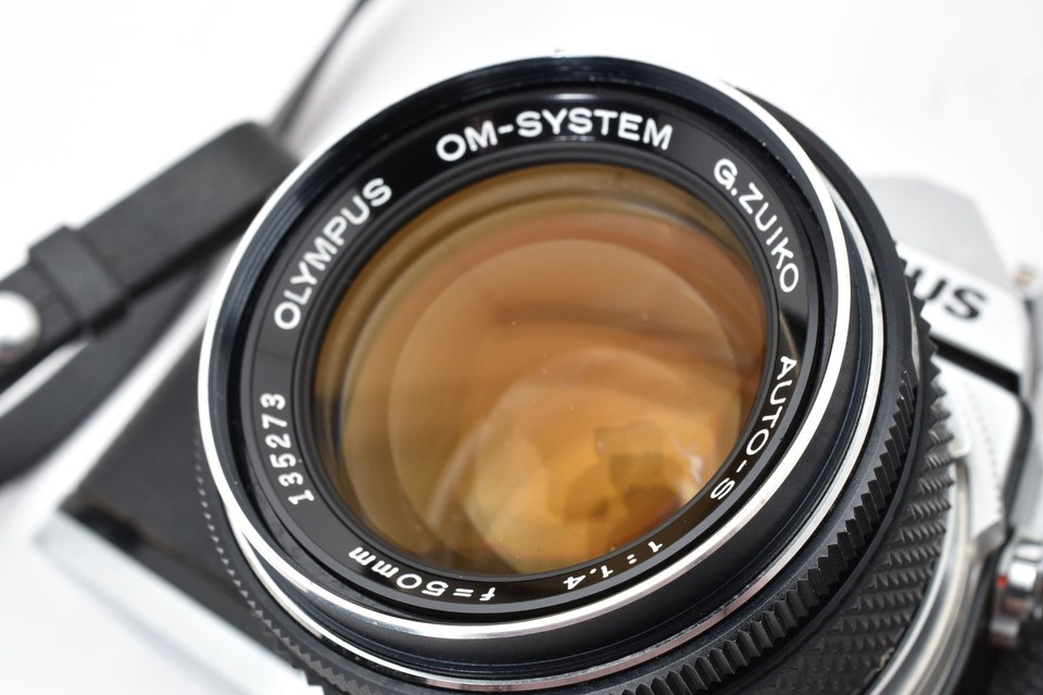 [N Mint w/ Case , Flash ] Olympus OM-1 50mm F1.4 SLR 35mm Film Camera ...