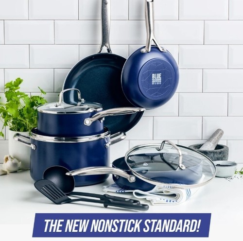 Blue Diamond 12-Piece Toxin-Free Ceramic Nonstick Pots and Pans ...