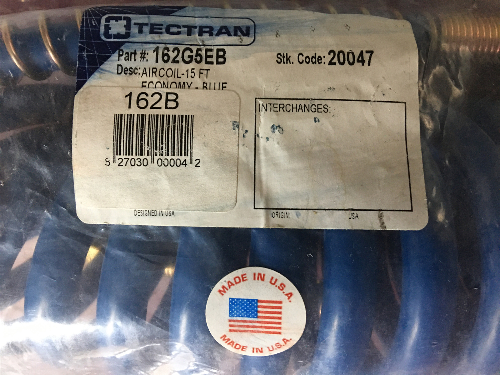 2+Each+TECTRAN+15+Foot+Air+Coil+Part+%23+162g5eb+Color+Blue+Truck for ...