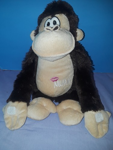 Dan Dee Monkey Plush "MUAHI” Lips Stuffed Animal Gorilla Ape 9" Big ...