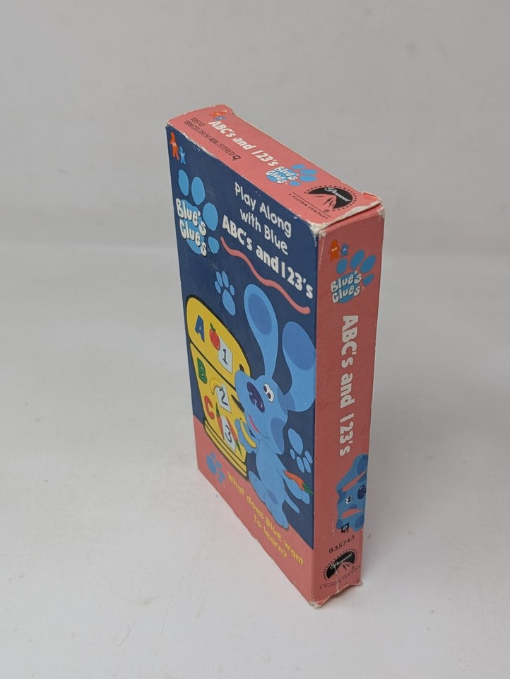 Nick Jr Blue’s Clues ABC’s 123’s VHS Video Orange Tape Nickelodeon Kids ...