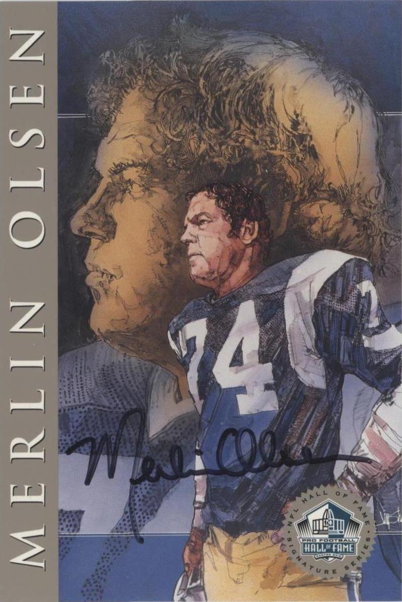1998 NFL Hall of Fame Signature Series - Merlin Olsen Autographs /2500 ...