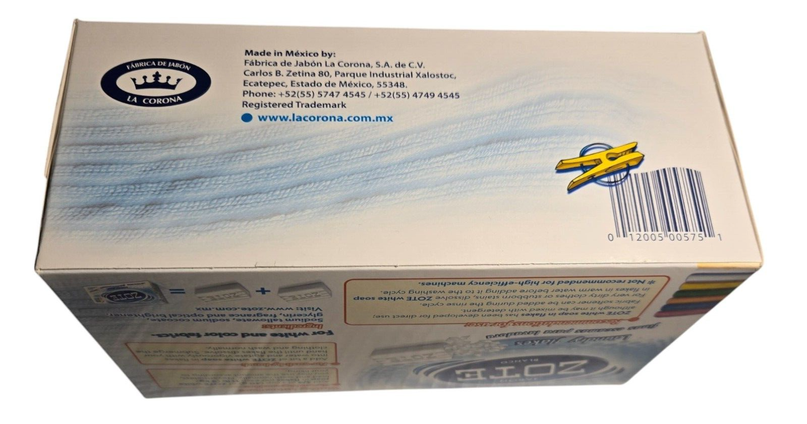 Jabon ZOTE Blanco Laundry Flakes, White All Natural Laundry Soap, 17.6 ...