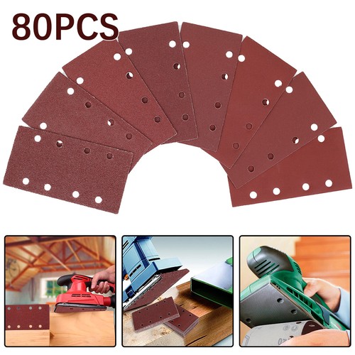 80X Sanding Discs Sand Paper Sander Pad Drill Grinder Sandpaper 40-400 ...