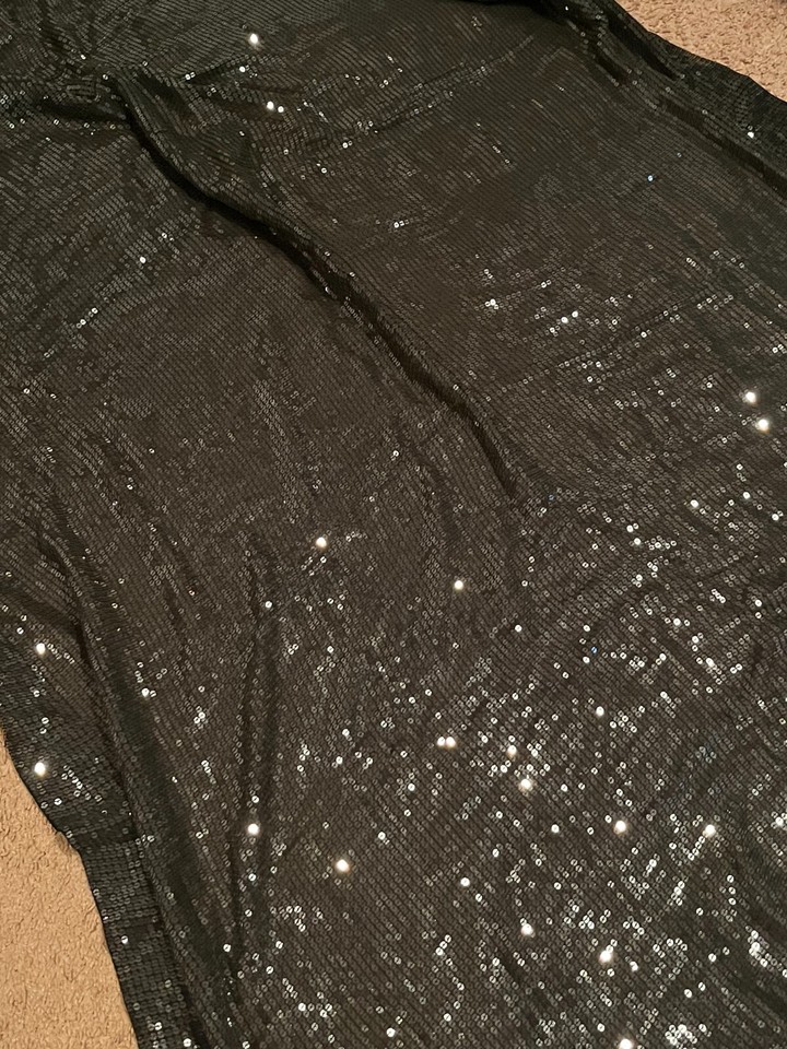 Black Saree In Sequins With Embroidery | eBay