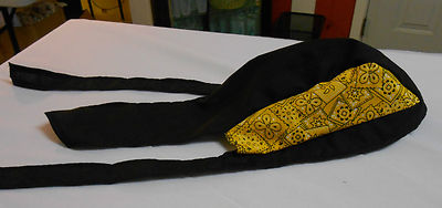 Margie's Doo-rags, Skullcaps Black with Yellow Bandanna Sides | eBay