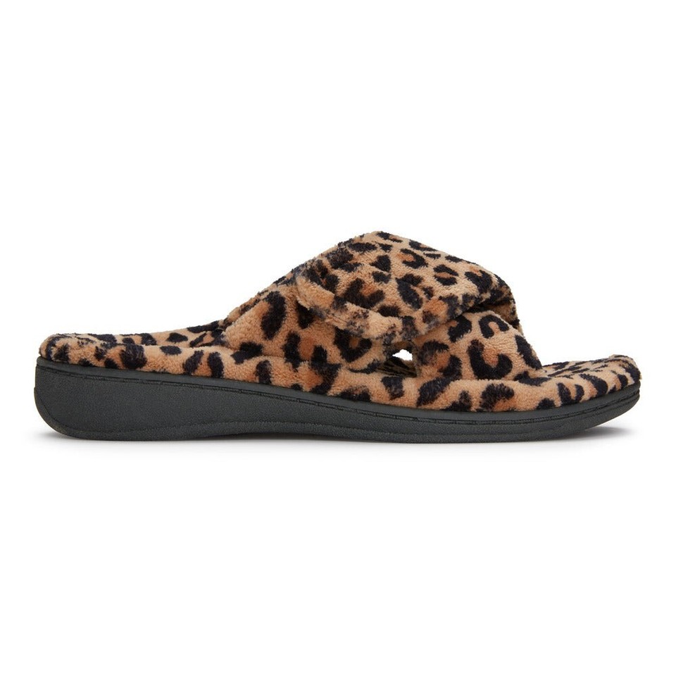 Vionic Women's Relax Slippers - TAN LEOPARD | eBay