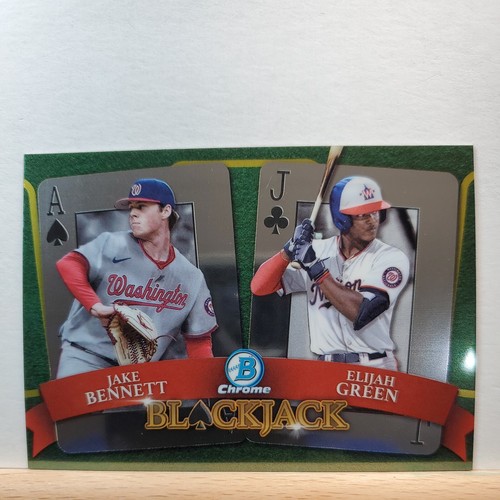 2022 Bowman Draft Baseball Jake Bennett & Elijah Green Chrome Blackjack ...