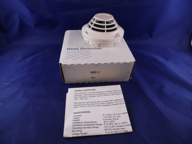 SYSTEM SENSOR 5600 SERIES HEAT DETECTOR MODEL 5602, 194 DEGREES, FIXED ...