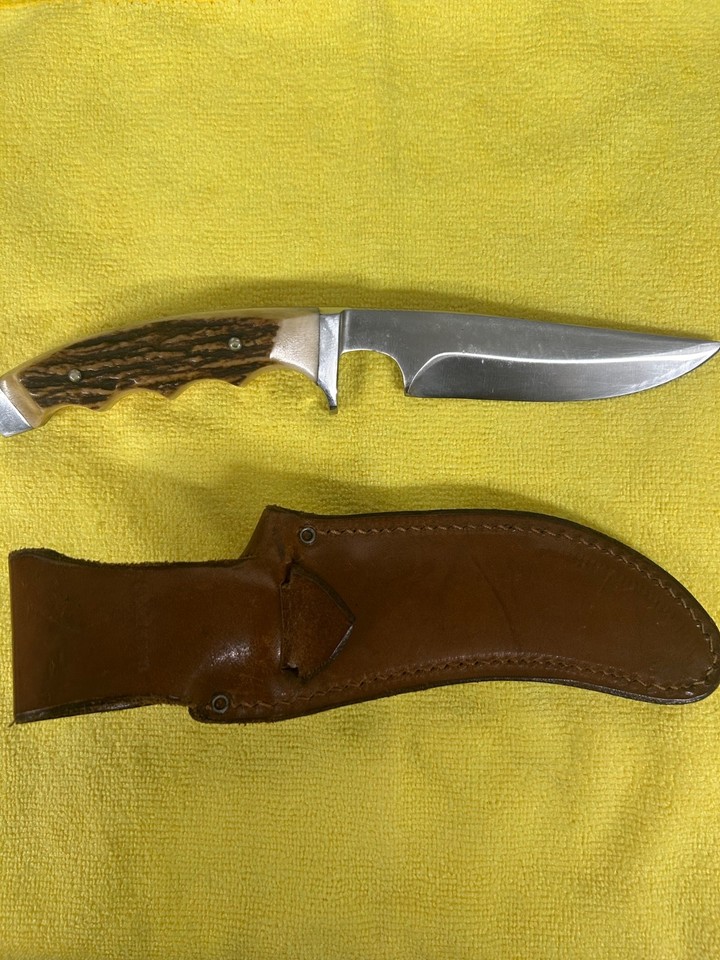 Vintage Friodur JA Henckels Solingen Germany Stag Handle Hunting Knife ...