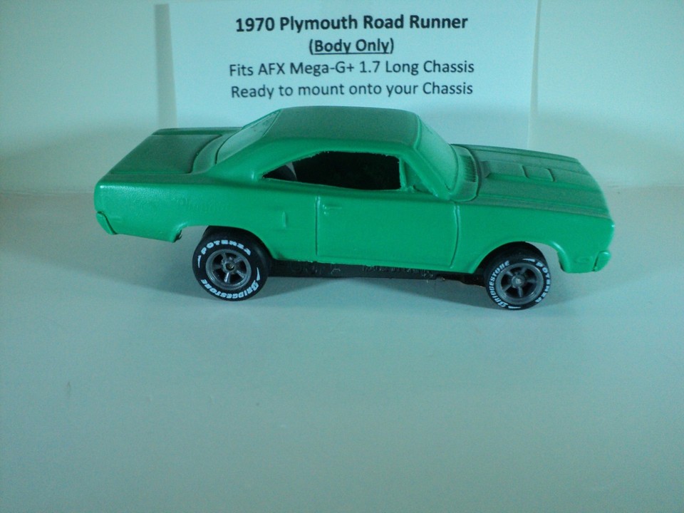 HO scale Slot Car Custom Resin body only NeonGreen Plymouth Road Runner ...