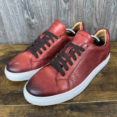 Magnanni Costa Lo Perf Sneakers Men's Size 11.5 M Red Leather Shoes ...