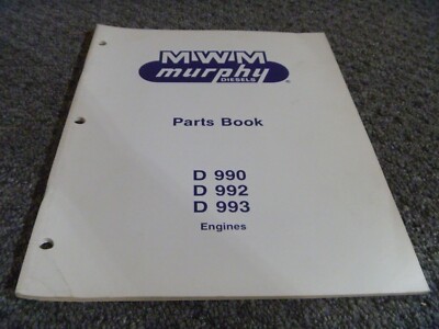 MWM Murphy D990 D992 D993 Diesel Engine Parts Catalog Manual xz | eBay