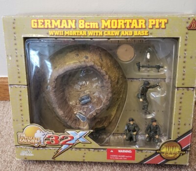 GERMAN 8CM MORTAR PIT WWII MORTAR W/CREW & BASE 1/32 ULITMATE SOLDIER ...
