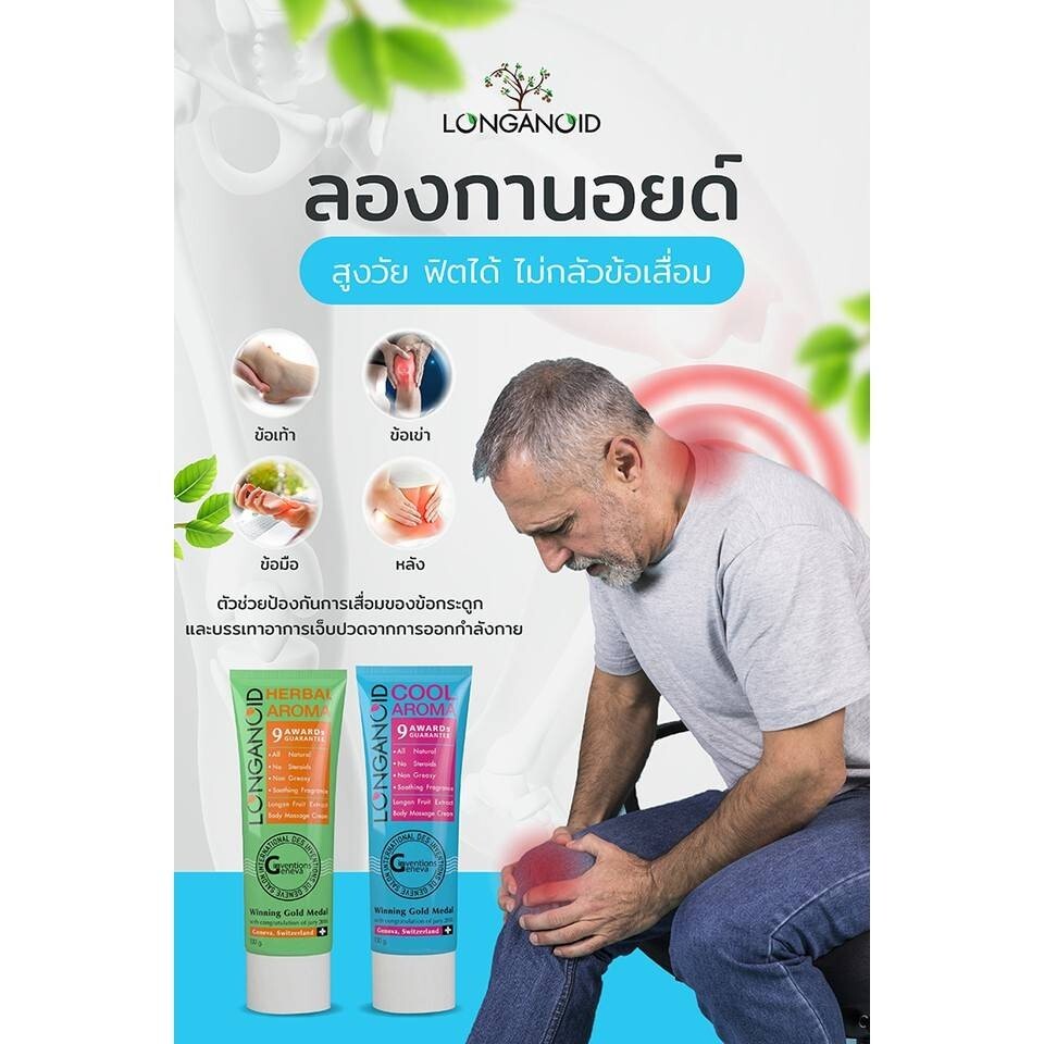 Longanoid Cream Herbal Longan Seed Extract Warm Pain Relief Joint ...