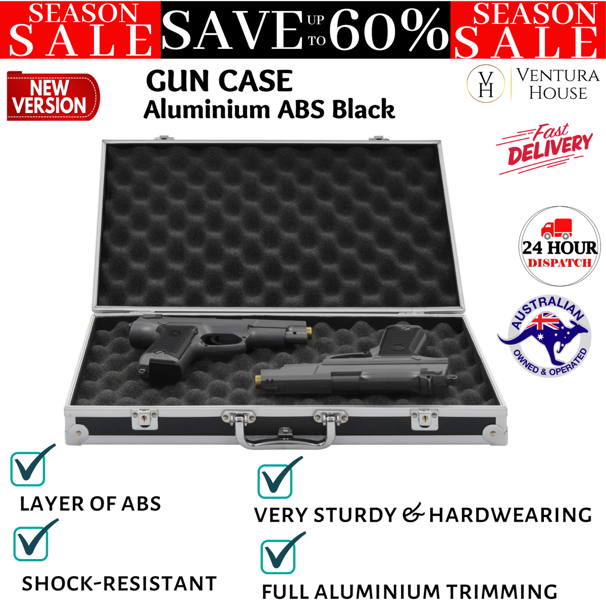 Lockable Gun Cabinet Aluminium Pistol Gun Case Storage Lockable Flight