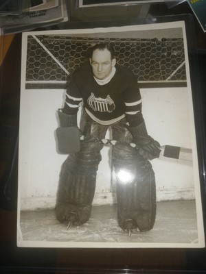 JOHN ROSS ROACH DETROIT OLYMPICS 1934 RED WINGS RARE GOALIE PHOTO NHL ...