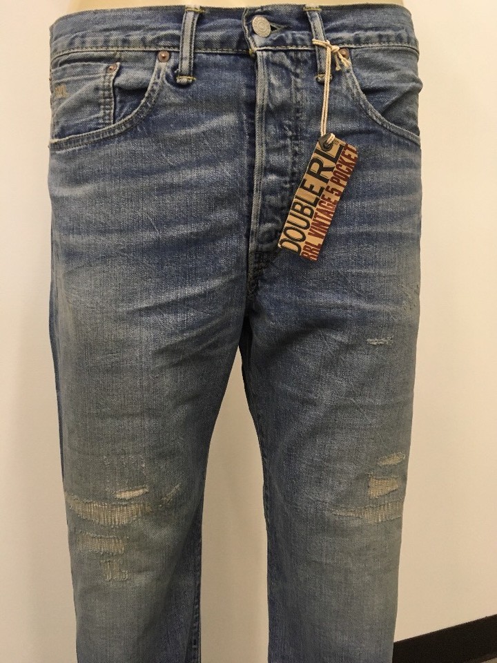 rrl double rl straight leg Selvedge Jean vintage 5 japan distresed ...