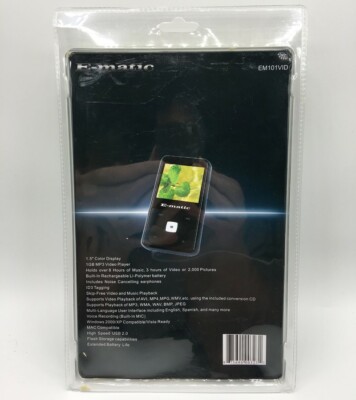 E-matic MP3/MP4 Video Player 1GB with 1.5-inch Color Display (EM101VID ...