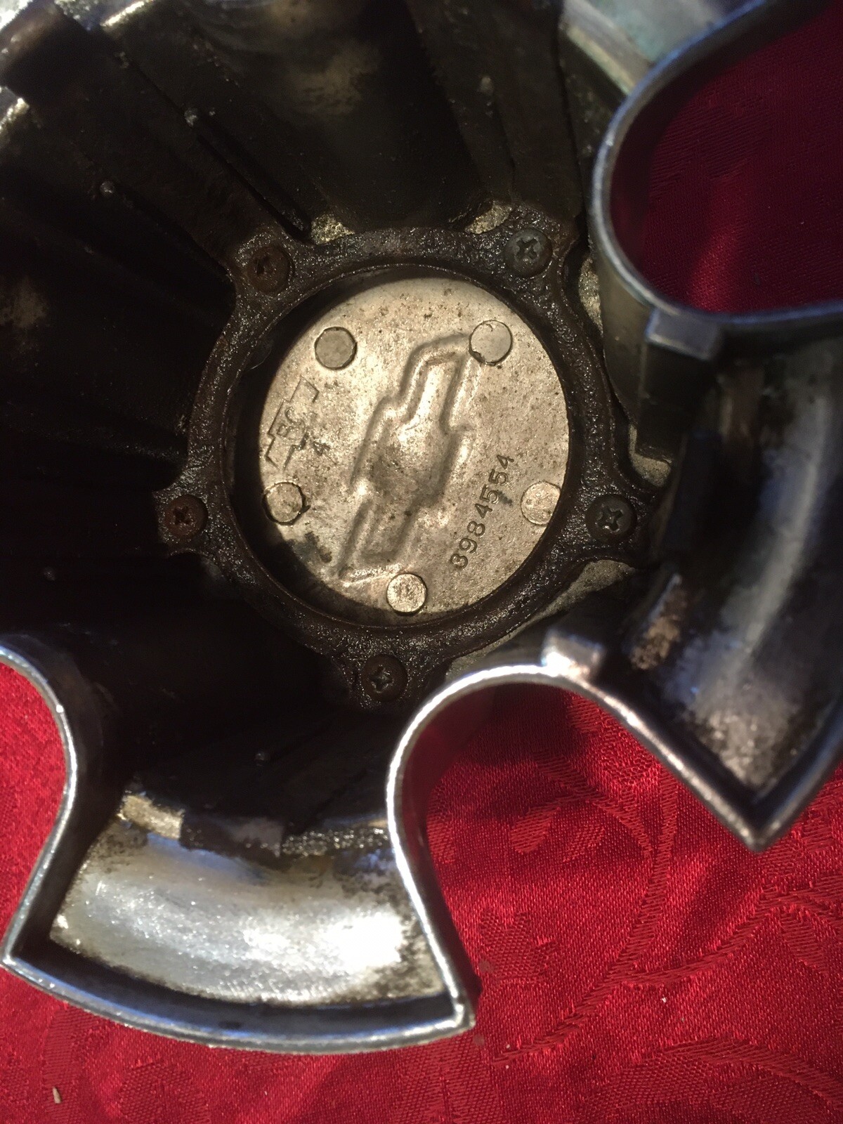 2 USED Chevy Chevelle Nova 3984554 Factory OEM RALLY Wheel Center Caps ...