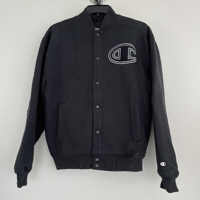 Champion Men’s Varsity Letterman Jacket Blk. Medium Champion Embroidery ...