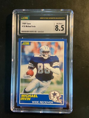 1989 Score Michael Irvin Rookie RC MINT + Dallas Cowboys Miami ...