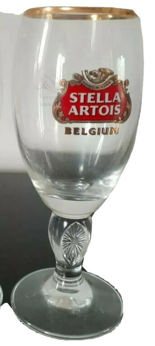 STELLA ARTOIS Chalice Belgium Beer Glass 15CL GOLD ANNO Bar Beer | eBay
