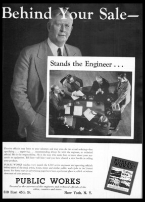 1937 Public Works Magazine (ad only)-Engineer-1930s Vintage photo trade ...