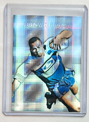 Jonah Lomu Limited Artist Signed "Auckland Blues Rugby" Refractor Card ...