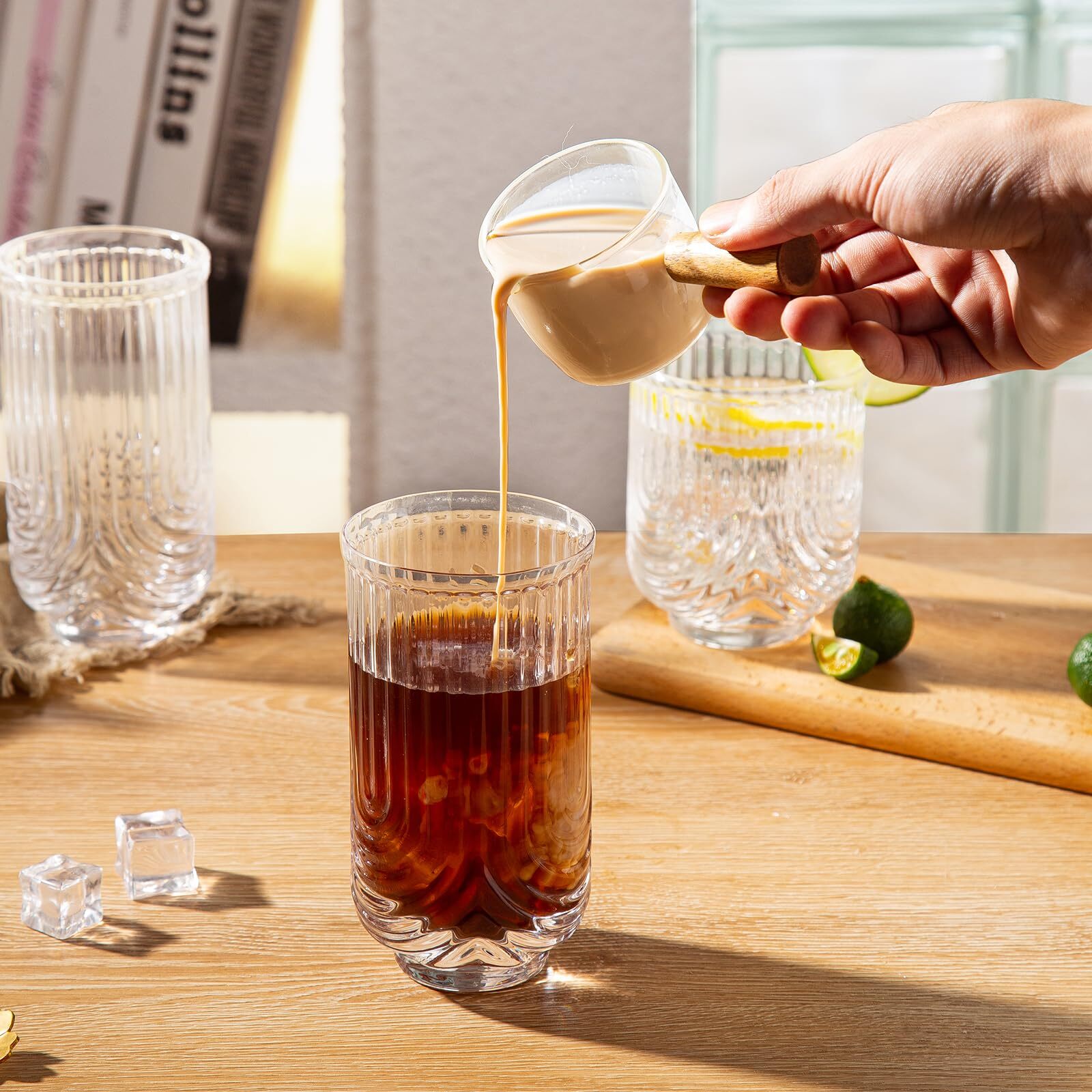 Vintage Glassware Arch Design Glass cups Set of 4 Fashioned Ripple ...
